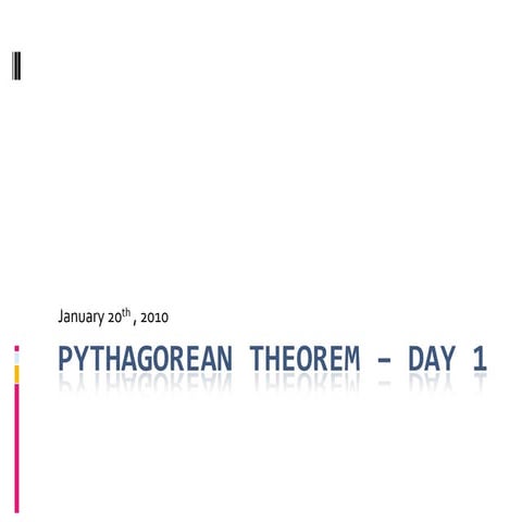 Pythagorean theorem day 1 | PPTX