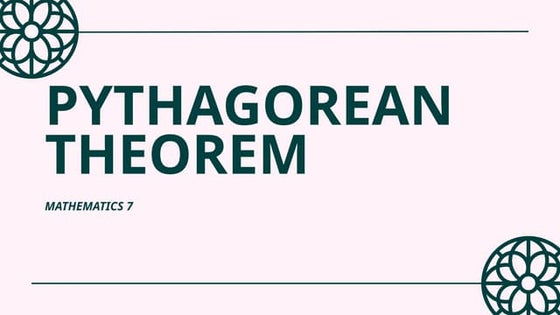 Pythagorean theorem Pythagorean theorem Pythagorean theorem.pptx