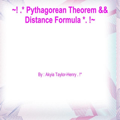 Pythagorean theorem power point ! | ODP | Physics | Science
