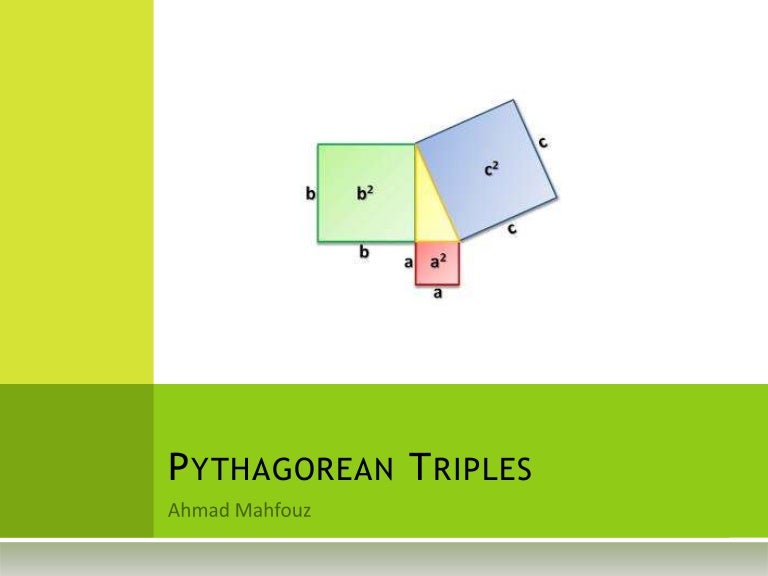 Pythagorean triples