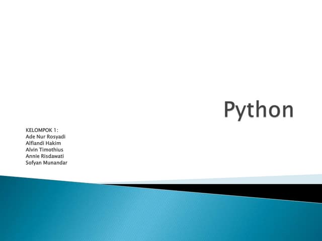 1. pengenalan python | PPT