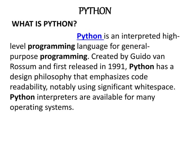 Python Ppt