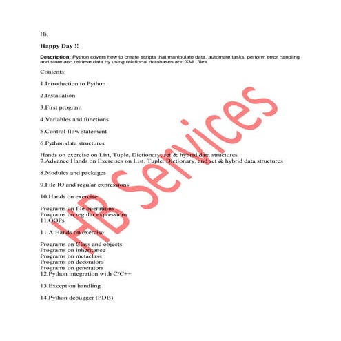 Python training institute in adyar | PDF