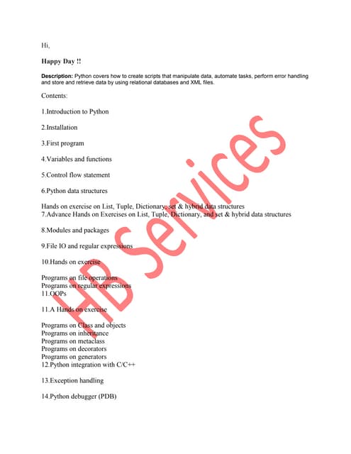 Python Training Centre In Adyar Pdf