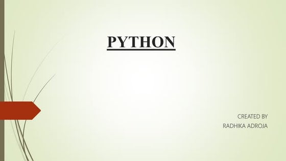 Introduction To Python For Beginners Ppt