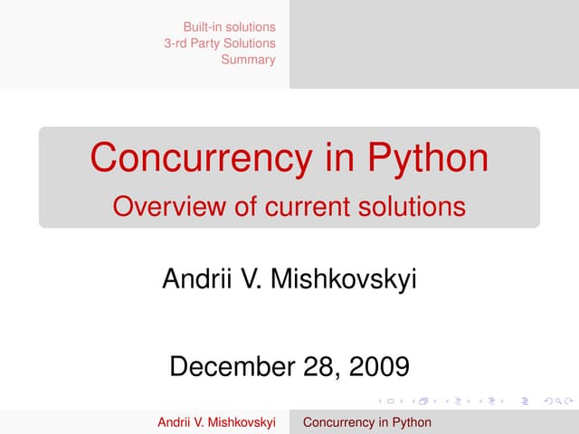 Python Concurrency Libraries Overview Ppt