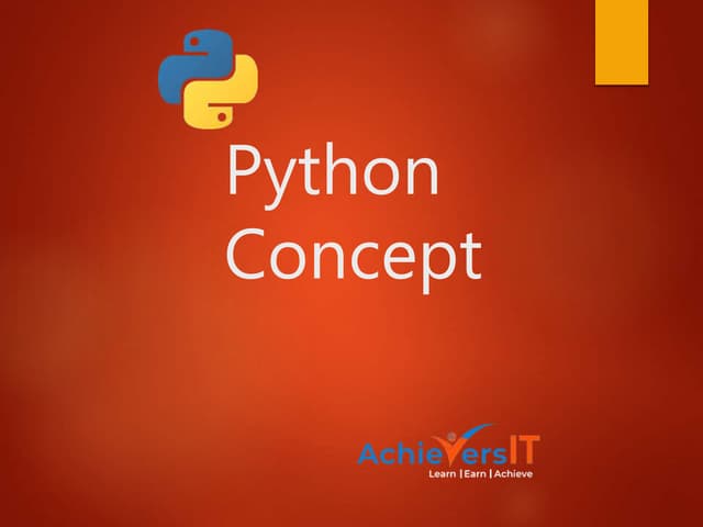 Python-Concept | PPT Python-Concept | PPT