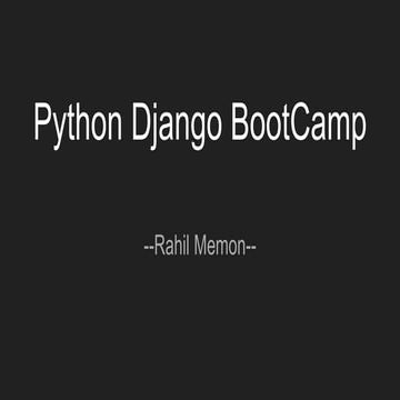 Python Django Basics Ppt