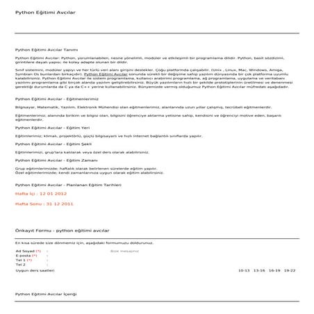 Python egitimi-avcilar | PDF