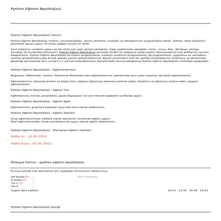 Python egitimi-beylikduzu | PDF