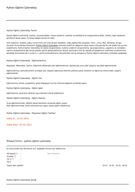 Python egitimi-antalya | PDF