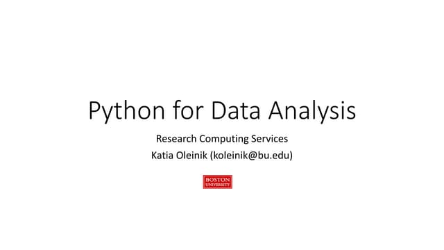 Python For Data Analysispptx