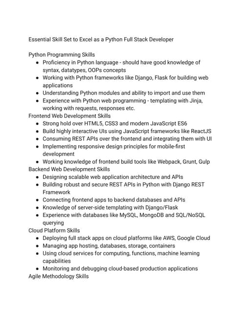 Python Full Stack Developer Course In Coimbatore Pdf