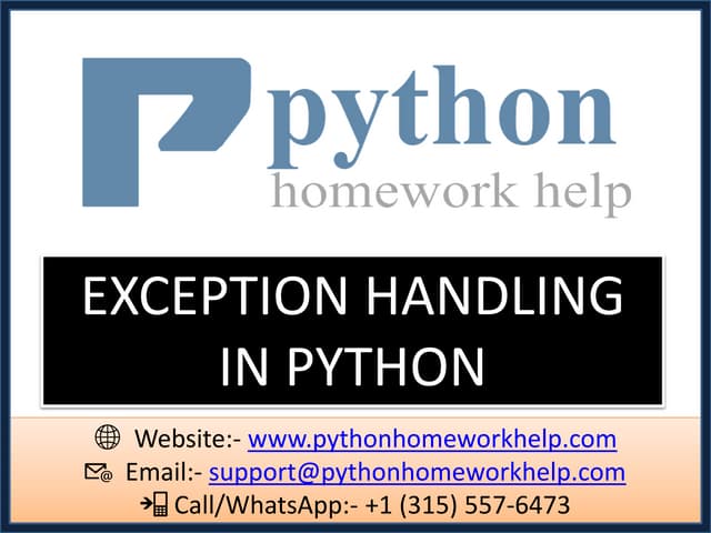 Python Homework Help Pptx
