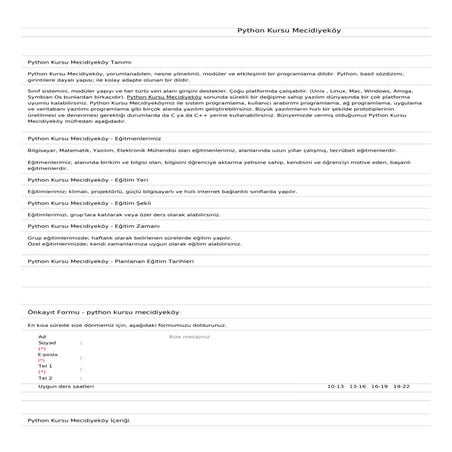 Python kursu-mecidiyekoy | PDF
