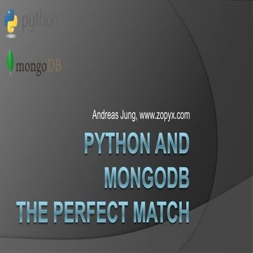 Python Mongo Db Training Europython 2011 Ppt