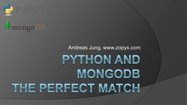 Python Mongo Db Training Europython 2011 Ppt