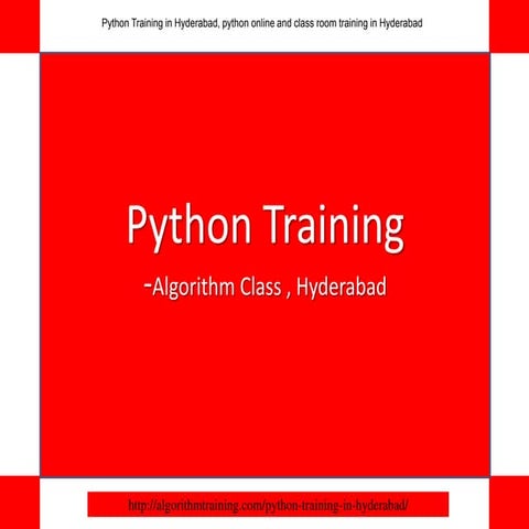 Algorithm Class Python Training In Hyderabad Python Online Training 1047