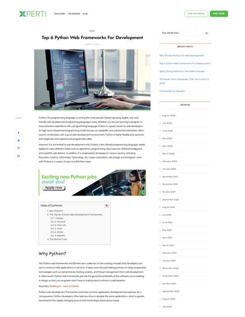 Top 6 Python Web Frameworks For Development Pdf