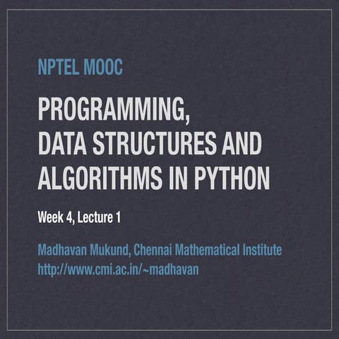 Python Week4 Lecture1 Handout Ppt