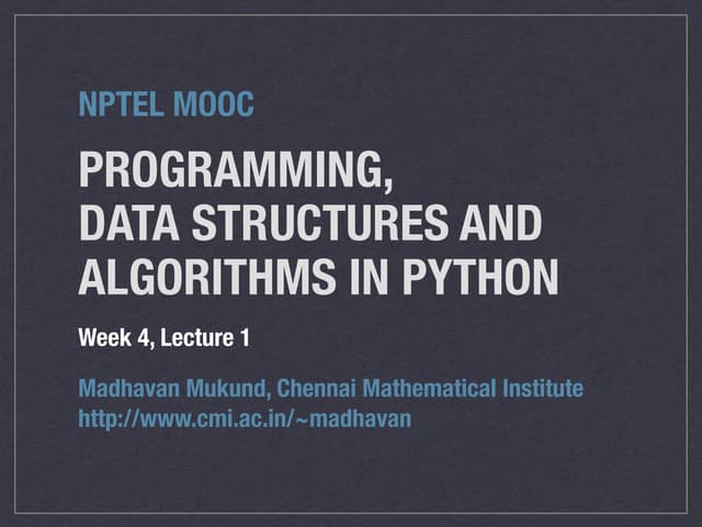 Python Week4 Lecture1 Handout Ppt