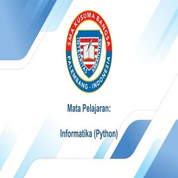 Python 01 (pengenalan+print).pptx | Programming Languages | Computing