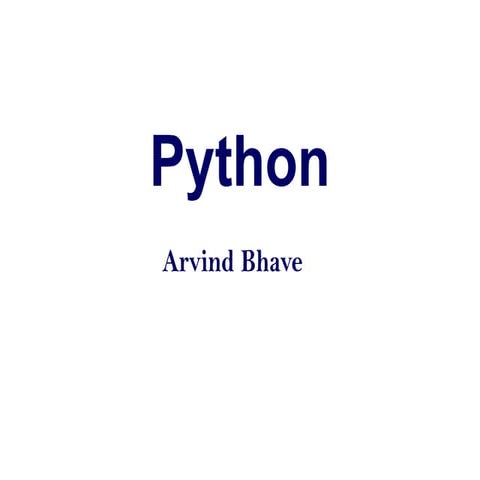 Introduction to Python Programming (Basic) | PPTX
