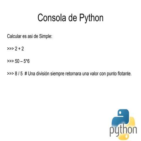 Python, Ejecucion desde la consola de comandos | PDF