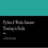 Python 6 Weeks Summer Training in Noida | PPT