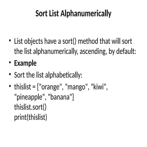 Python in easy way It includes different data type | PPTX