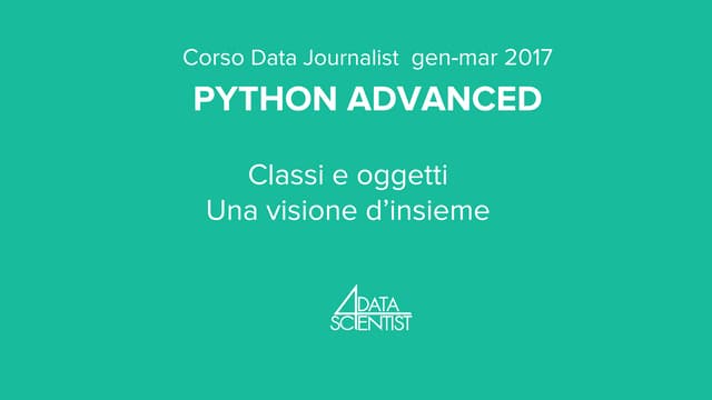Python Advanced 20 Classioggetti Sintesi Ppt