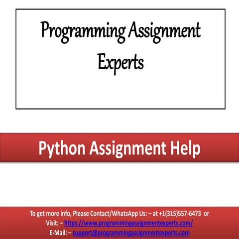 Python Assignment Help