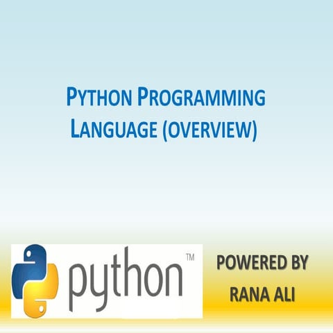 Python: The Programmer's Lingua Franca