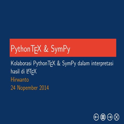 PythonTeX dan Sympy kolaborasi | PDF