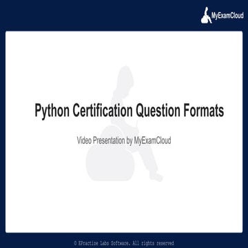 Python Certification Question Formats | PPT