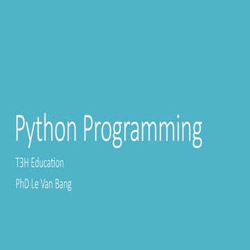 Python Programming basic document for beginners | PPTX