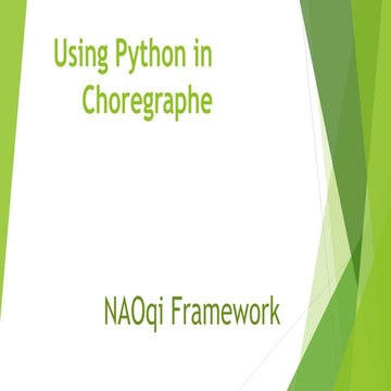 Using NAOqi | PPTX