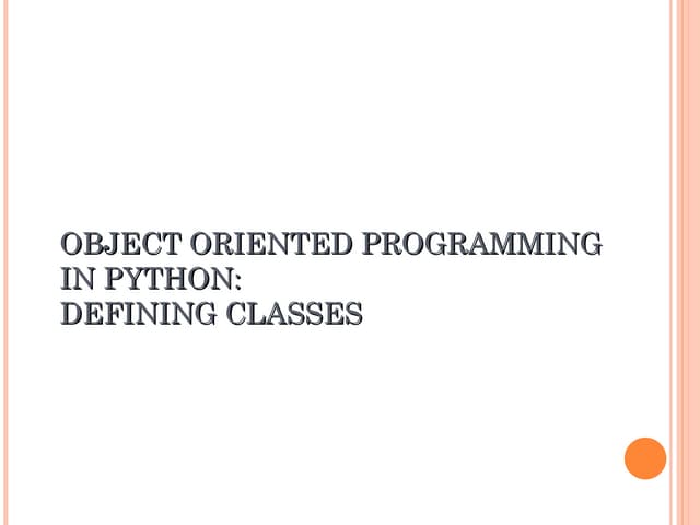 Lecture Topic Python Class Lectureppt