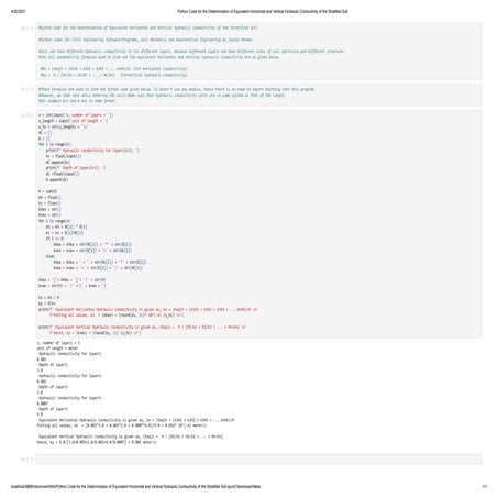 Python code for the determination of equivalent horizontal and vertical ...