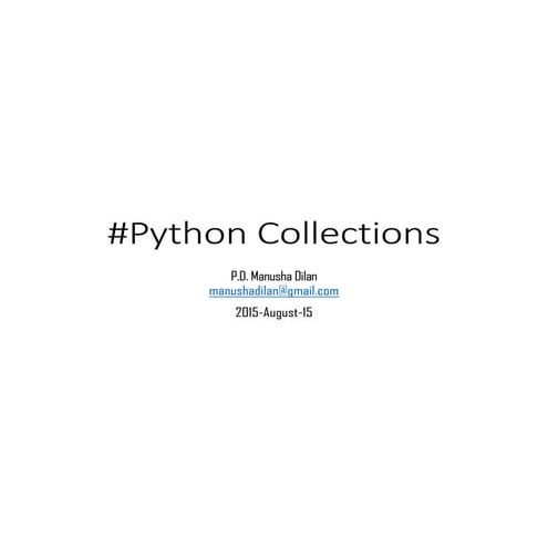 Python Collections Pdf