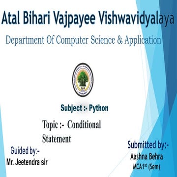 Python Conditional Statement Pptx