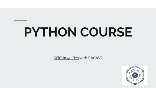 Learn Python Complete Course For Free Ppt