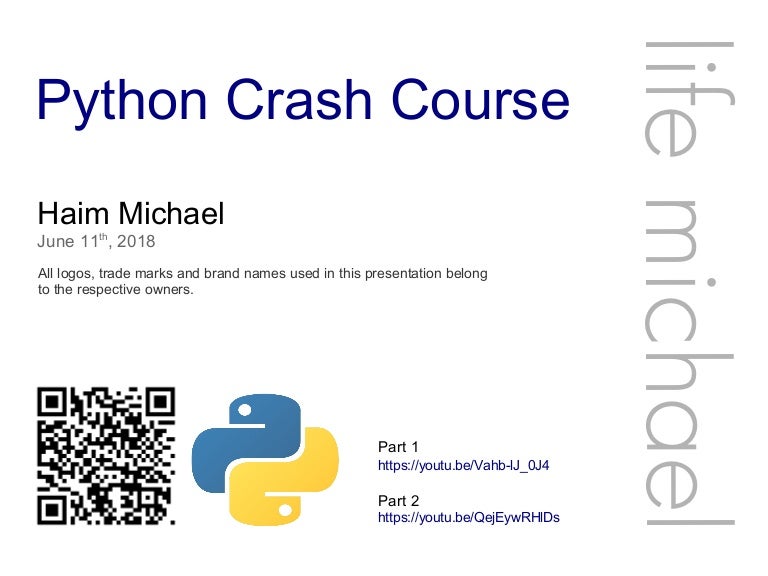 Python Crash Course