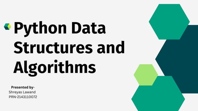 Python Data Structures And Algorithmspptx