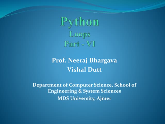 Python Decision Makingloops Part6 Ppt 1117