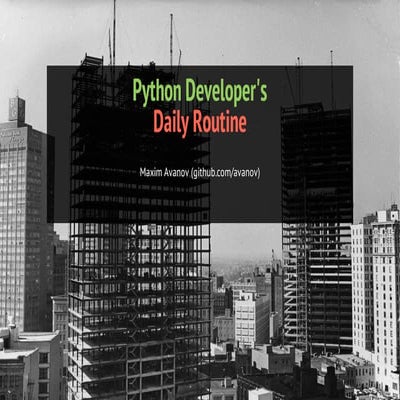 Python Developers Daily Routine Ppt