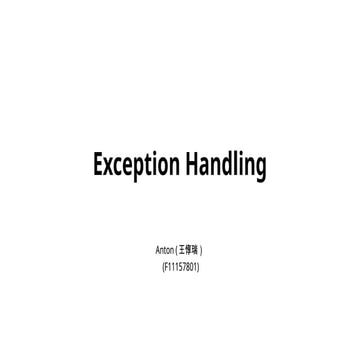 Python Exception Handling Python Course Ppt
