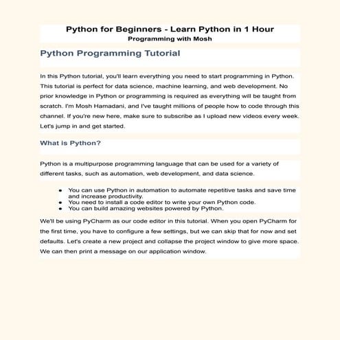 Python for Beginners - Learn Python in 1 Hour__.pdf