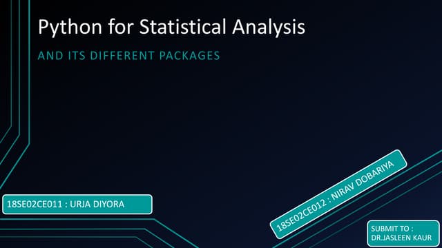 Python For Statistical Analysis Ppt