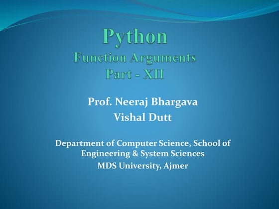 Python Functions Part11 Ppt